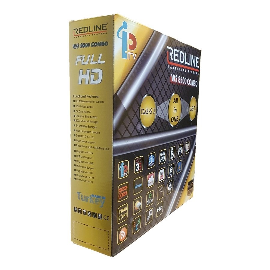 Achat Récepteur satellite terrestre iptv combo hd dvb-s2 dvb t2 REDLINE ...