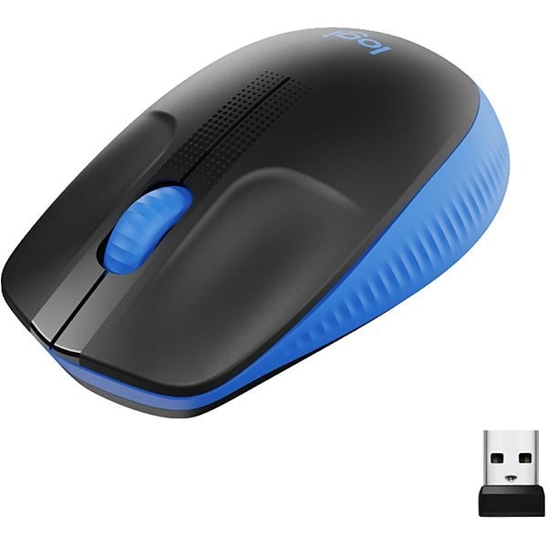 Logitech logi m190 full-size wireless mouse blue m190 full-size ...