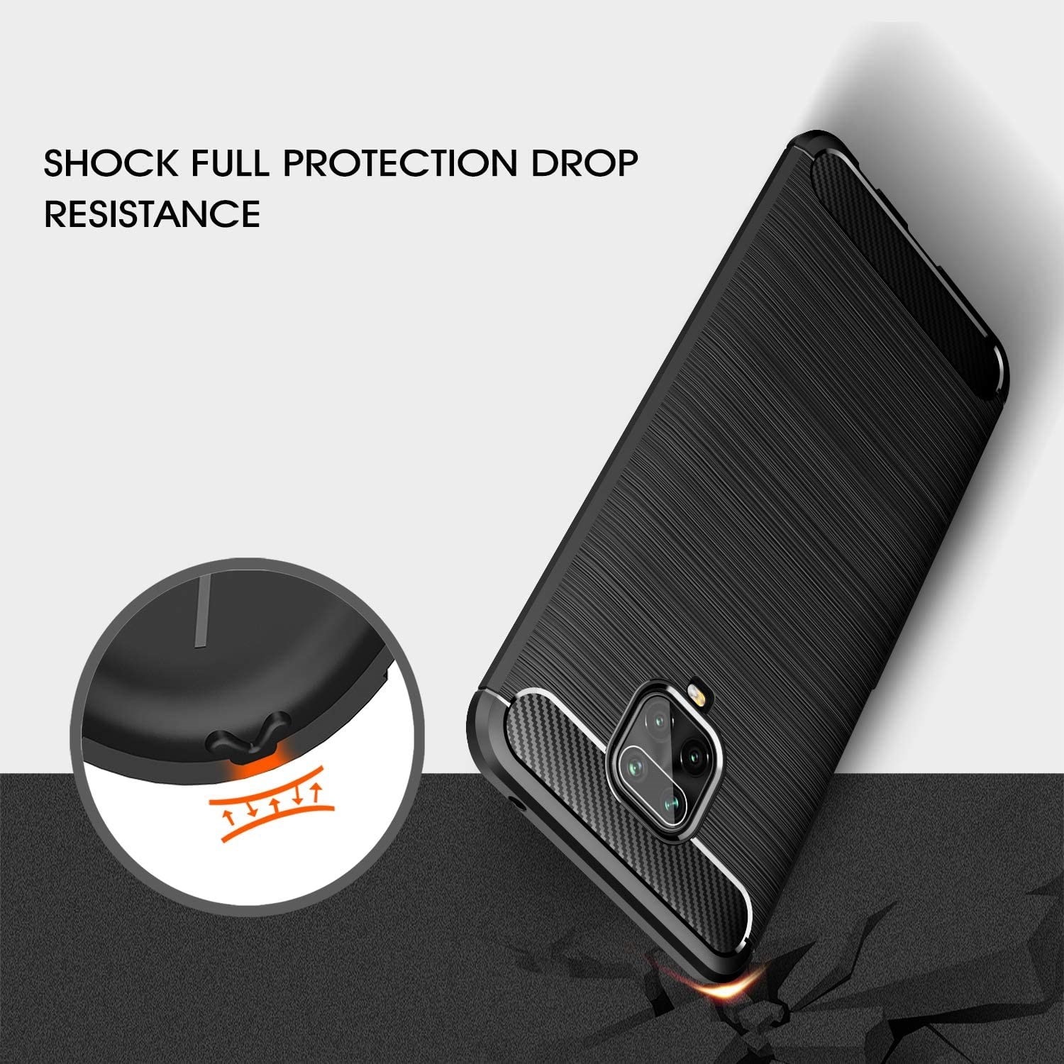 Xiaomi redmi note 9 pro housse etui housse coque de protection fibre de ...
