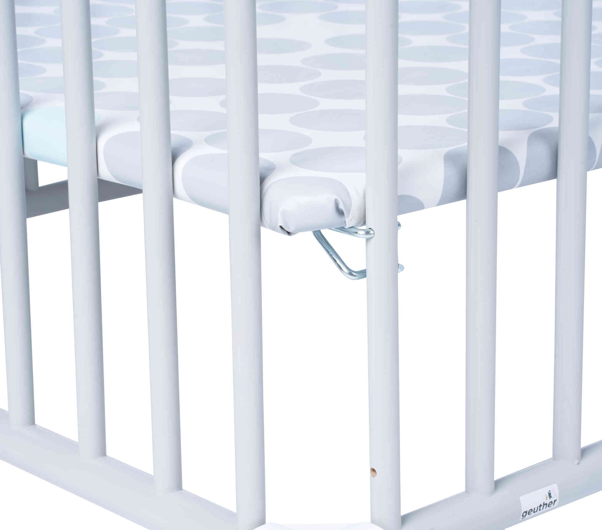 Parc en bois à roulettes belami geuther blanc 97 x 97 GEUTHER ...