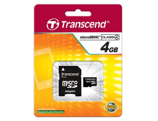 Transcend 4 gb microsdhc class TRANSCEND Pas Cher - UBALDI.com