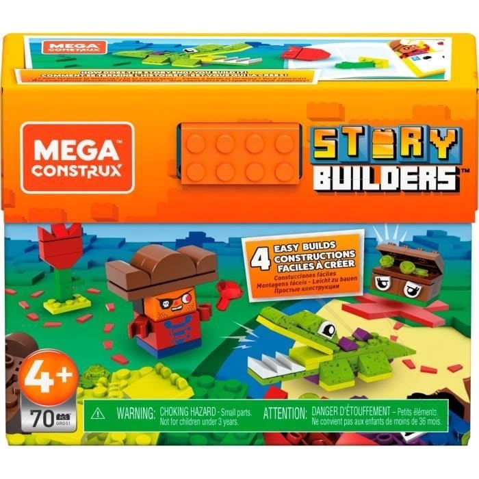 Mega construx story builders storybox (modele aléatoire) - 85 blocs - 4 ...