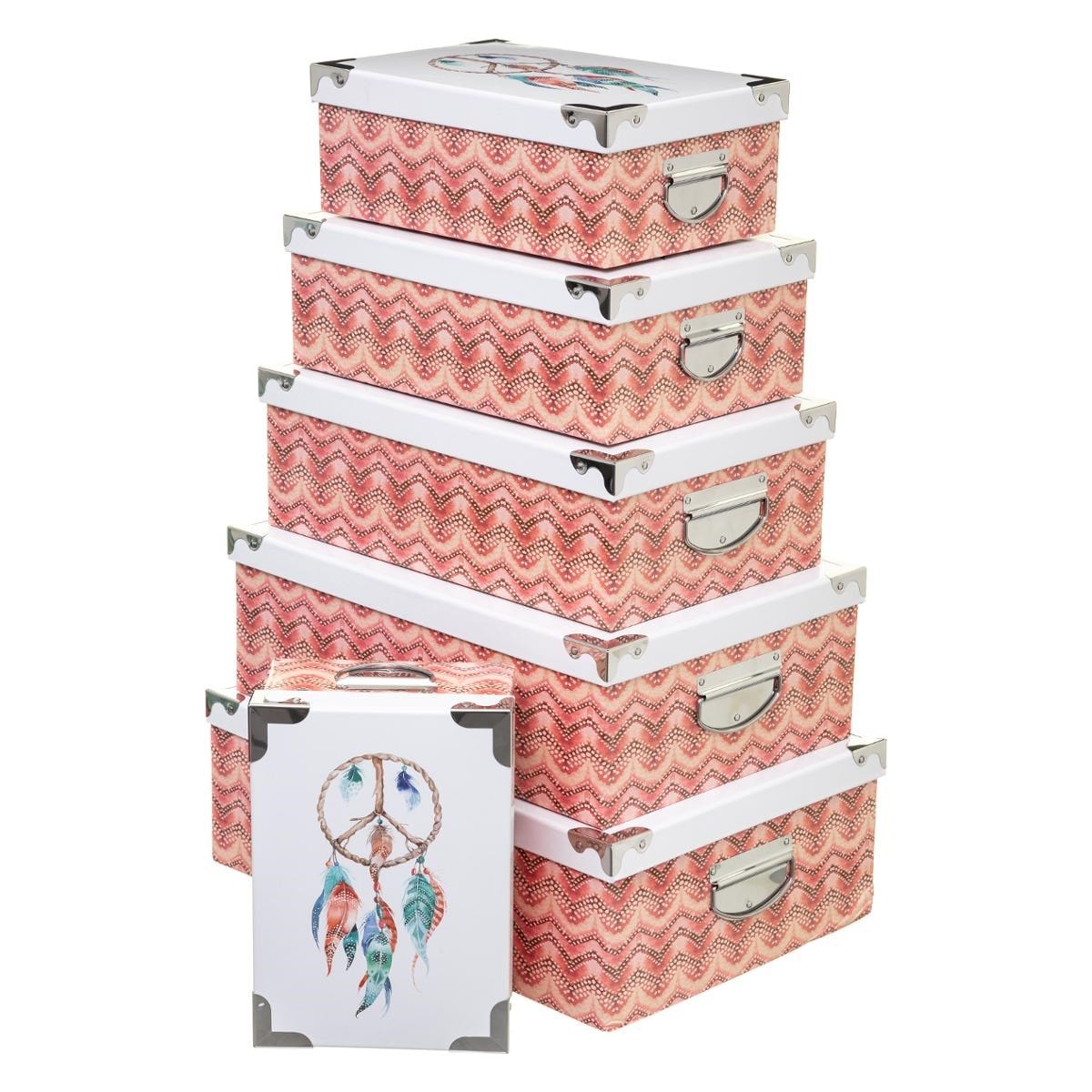 Boîte à coins métal x 6 ethnique FIVE SIMPLY SMART