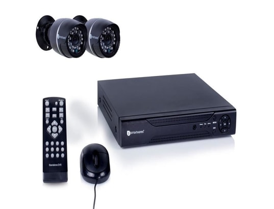 Smartwares kit de surveillance filaire avec enregistreur 4 canaux 500gb ...