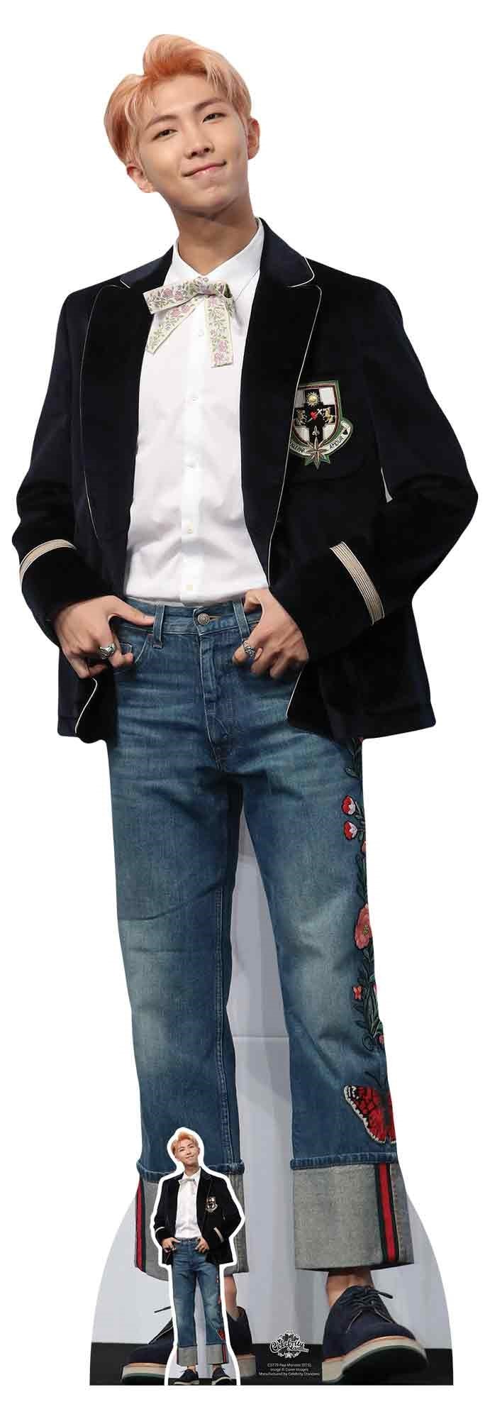 Figurine en carton taille reelle rm bts blue jeans rm aka rap monster ...
