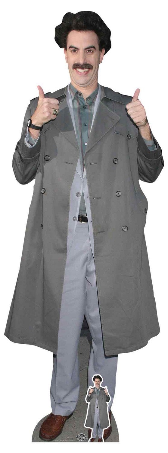 Figurine en carton borat en costume et double pouce ! 191 cm STAR ...