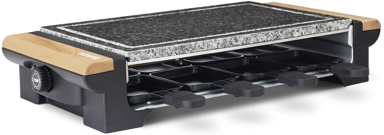 Appareil à raclette multifonctions 2 en 1 pour 8 personnes 1400w noir ...