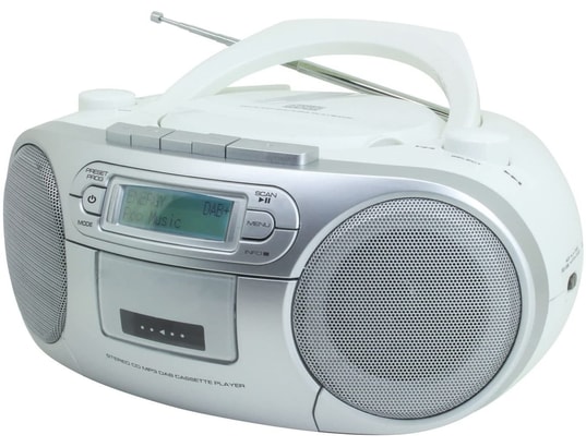 Mini chaine stéréo portable dab+,fm cd 60w gris blanc SOUNDMASTER