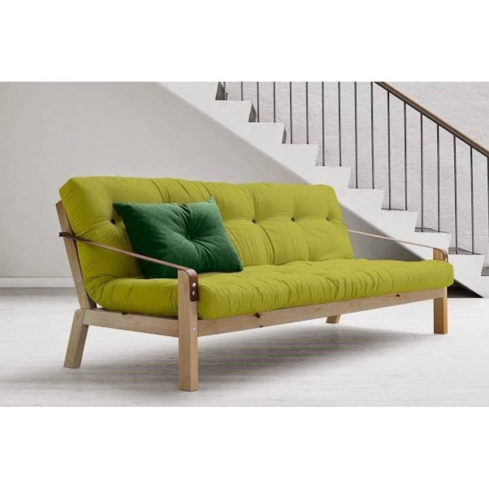 Canapé 3/4 places convertible POETRY style scandinave futon pistache ...