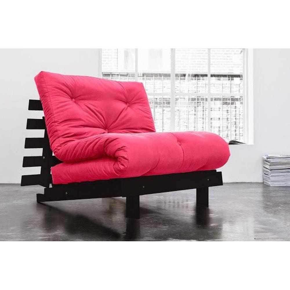 Fauteuil BZ wengé ROOTS WENGUE futon rose magenta couchage 90*200cm ...