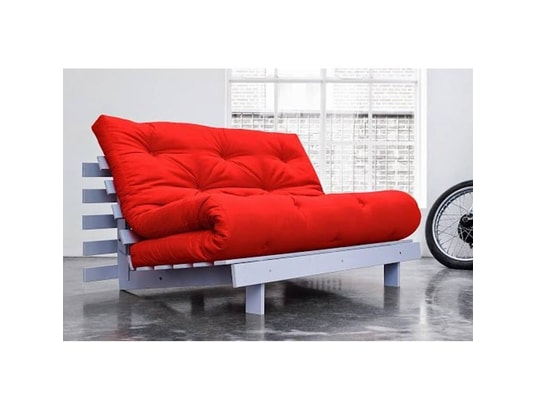 Canapé BZ gris ROOTS WHITE futon rouge couchage 140*200cm KARUP
