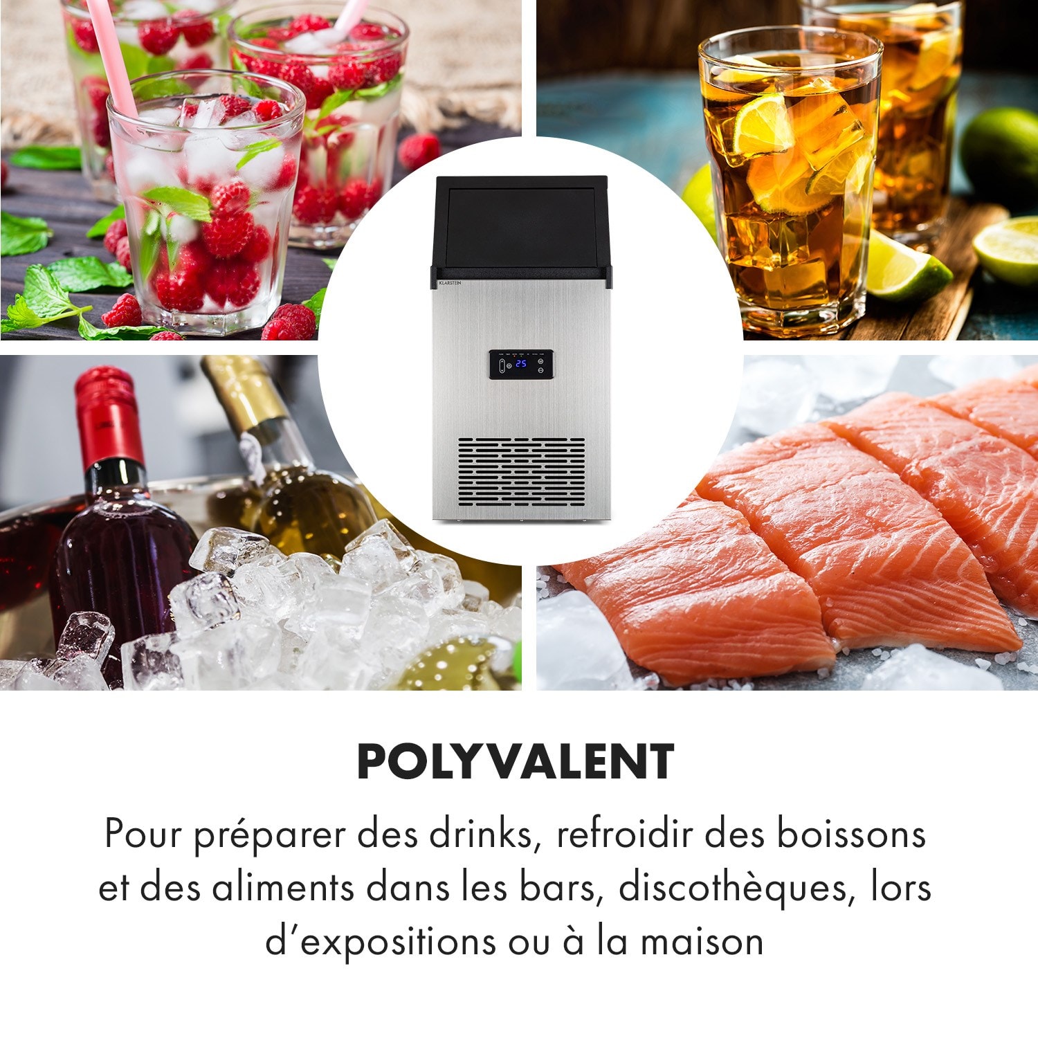 Klarstein glacial machine à glaçons professionnelle 16l - fabrication ...