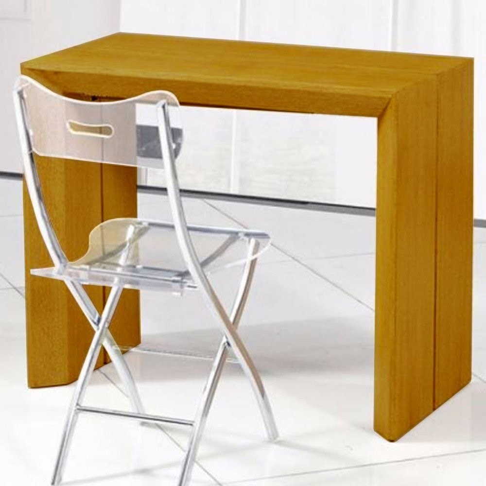 Console extensible en table repas EXTENSO DELUXE bois chêne clair 12 ...