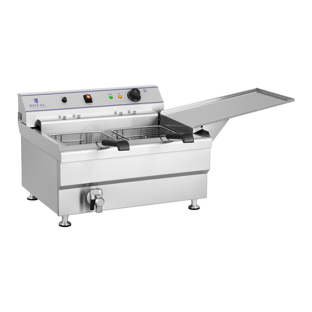 Friteuse à beignets professionnelle restaurant 36 litres 380v 2 paniers ...