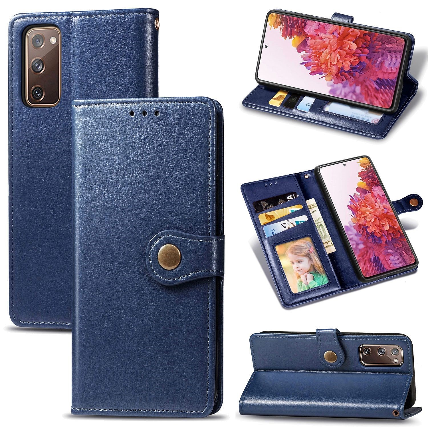 Samsung galaxy s20 fe/s20 fe 5g/s20 lite housse etui coque de protection type portefeuille ...