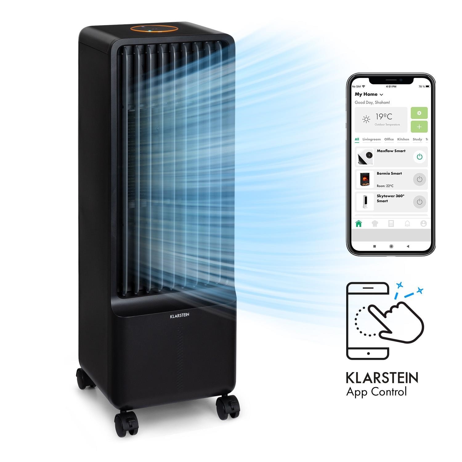 Rafraichisseur d'air connecté - klarstein maxflox smart - fonction ...