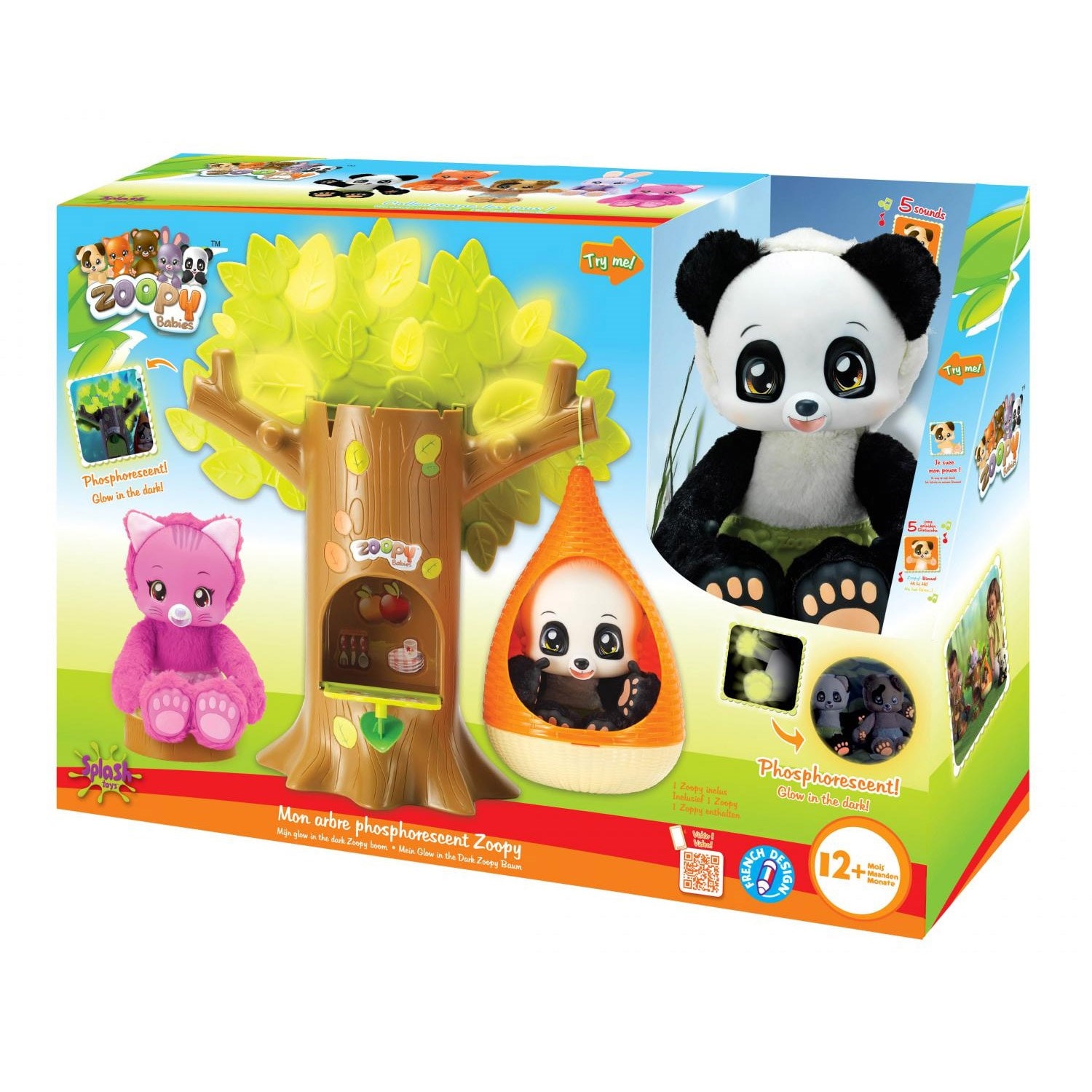 Playset Zoopy : Arbre phosphorescent et peluche SPLASH TOYS