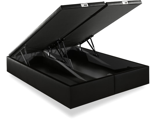 Sommier 140 x 190 TEMPUR Premium 140x190cm simili noir D61 Pas Cher ...