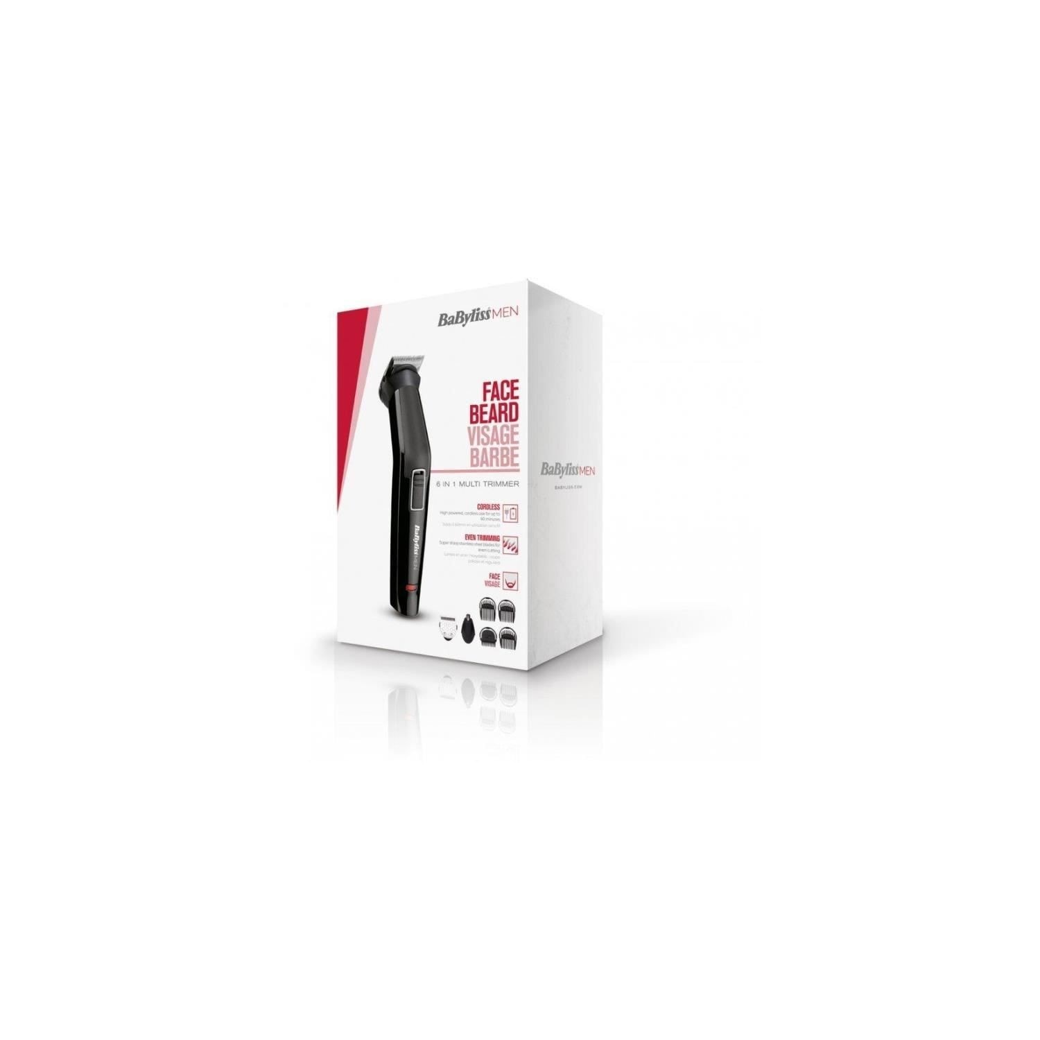 Babyliss mt725e - tondeuse multifonction 6 en 1 - sans fil - 60min d ...