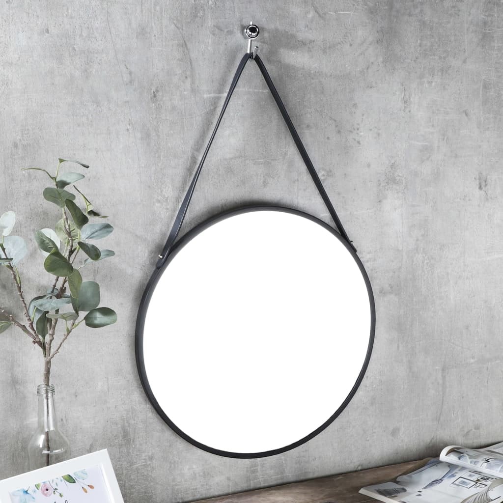 Hi miroir rond suspendu noir HI