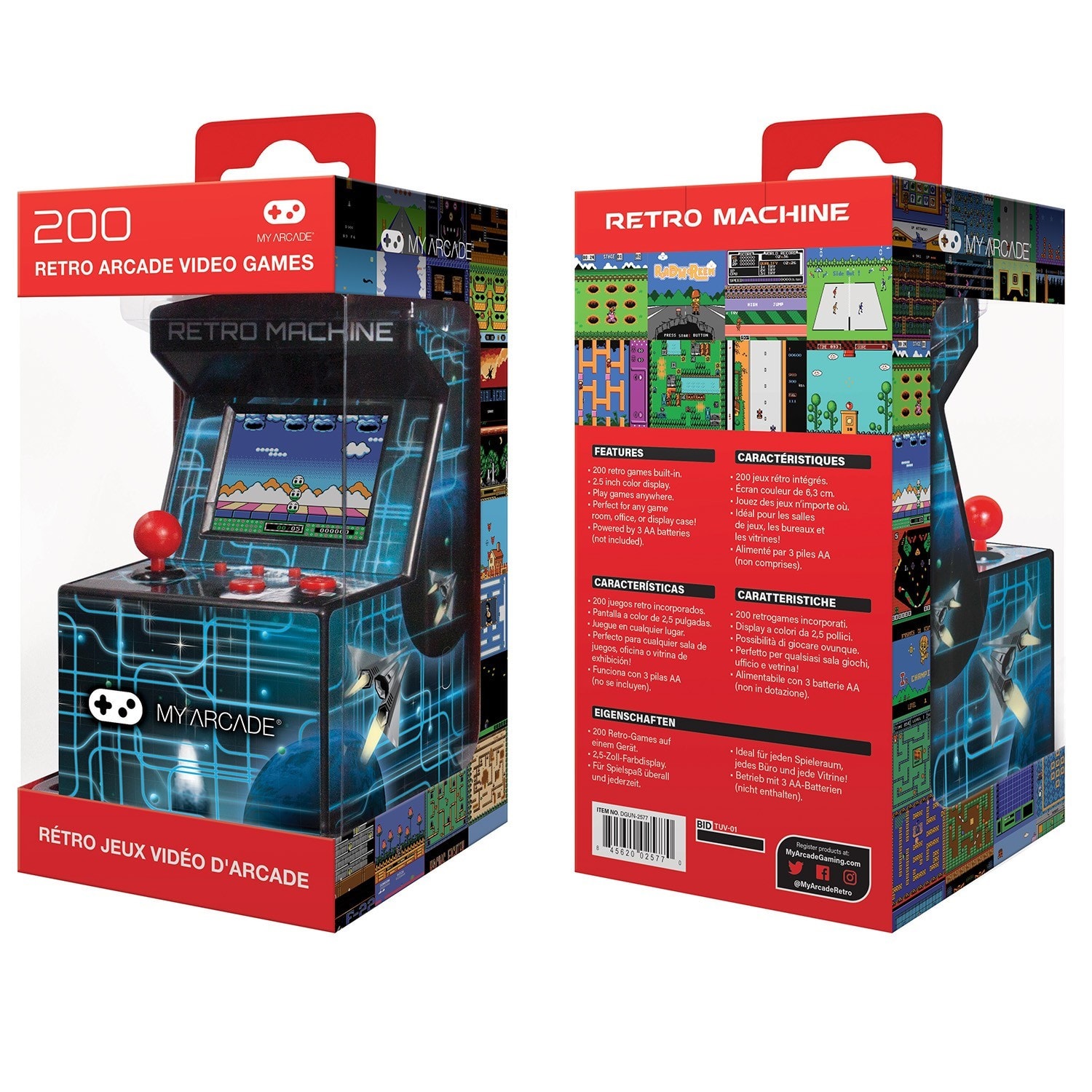 Mini borne d'arcade retro machine - 200 jeux inclus - myarcade MY ARCADE Pas Cher | UBALDI.com