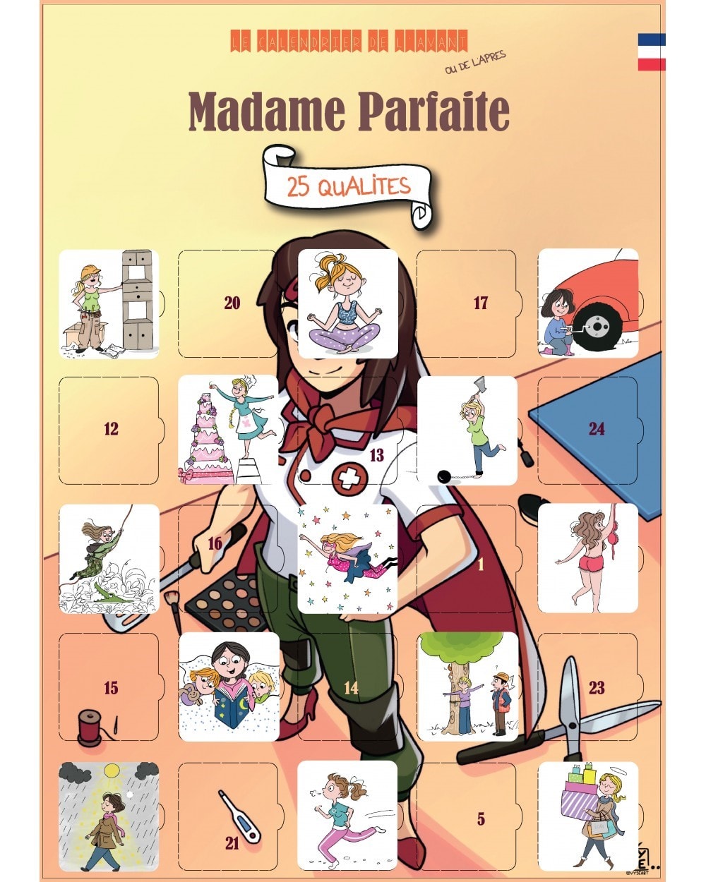 Calendrier madame parfaite 25 qualités CALENDRIER EVENEMENT Pas Cher ...
