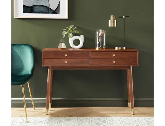 Console marcello bois de noyer 4 tiroirs - l120cm BAITA