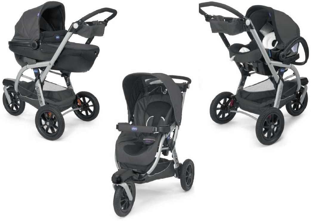 Poussette combiné CHICCO Trio Activ3 anthracite