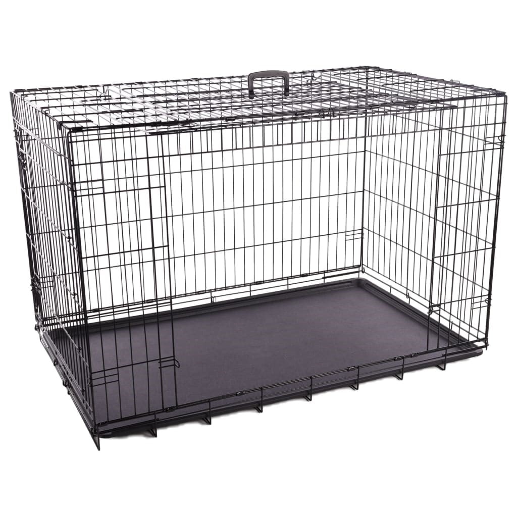Flamingo cage en fil métallique et porte coulissante xxl 124x77x81,5cm ...