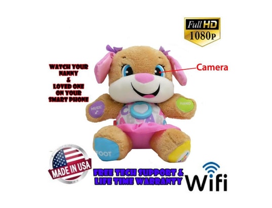 Caméra de surveillance cachée en peluche pour chien parlant, caméra ...