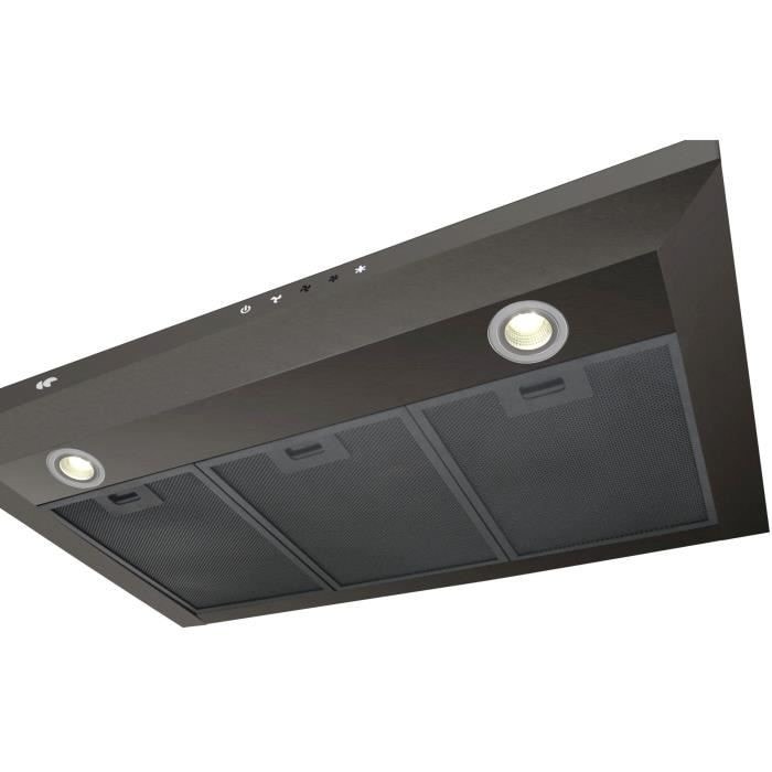 Hotte décorative murale continental edison ceh90bss 90 cm - noir CONTINENTAL EDISON