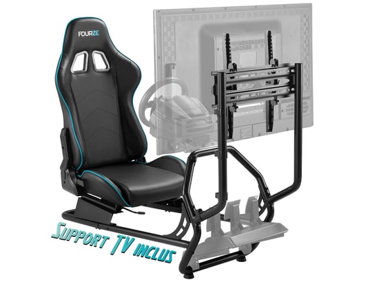 Siège réglable avec support écran tv 32 à 50 pour simulateur de course ...
