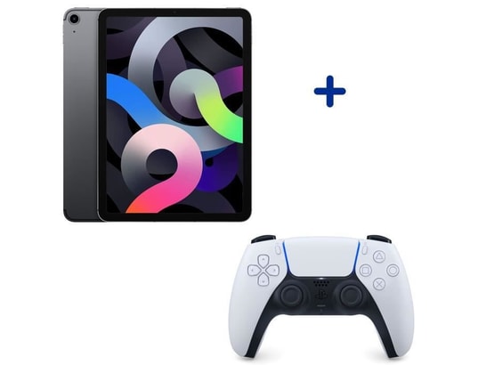 Apple - 10,9 ipad air wifi + cellulaire 64go gris + manette ps5 ...