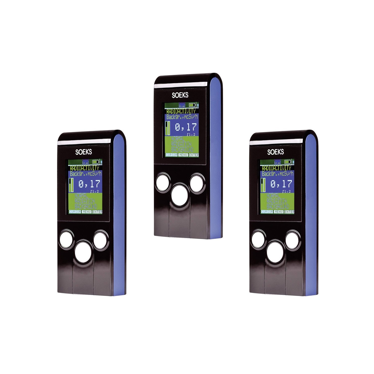 Pack 3 détecteurs de radioactivité compteur geiger radiomètre dosimètre ...