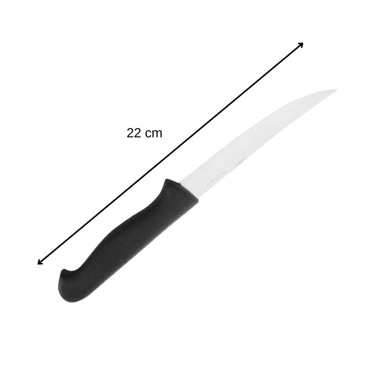 Couteau de cuisine manche en plastique noir nirosta ref.42080 NIROSTA