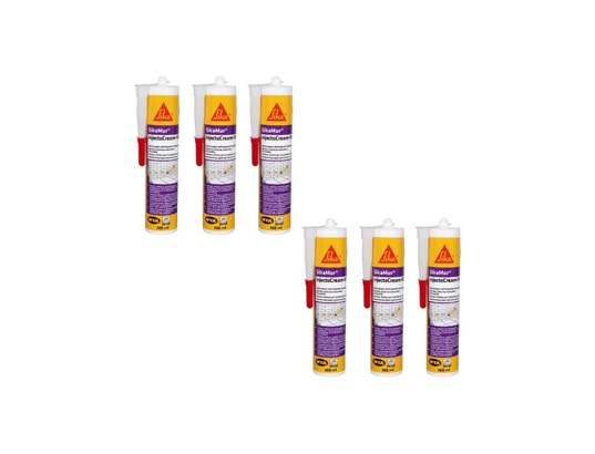 Lot de 6 crèmes d'injection sika sikamur injectocream 100 - 300ml SIKA