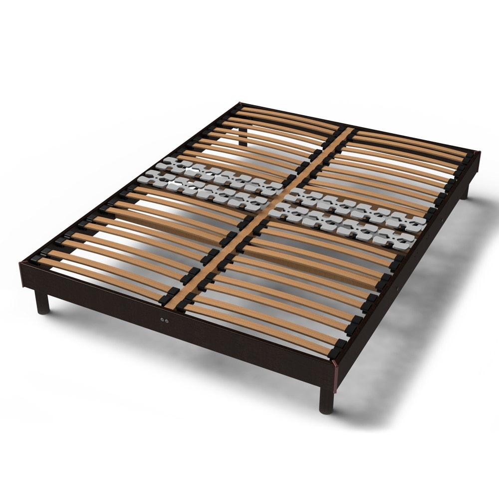 Sommier à lattes & plots kit plots 90x190 cm gris | structure en bois ...