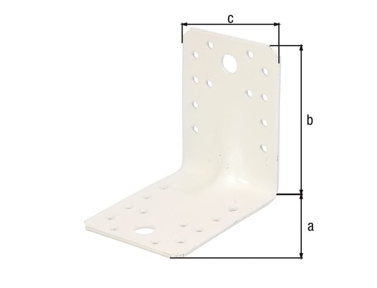 Équerre renforcée nervurée galva plastifiée blanche 90x90x65 GAH ...