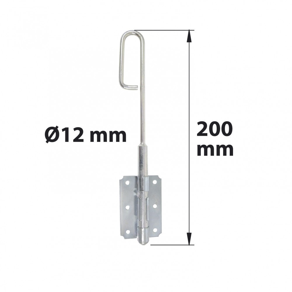 Verrou baïonnette acier zingué, h.200 x l.60 x p.20 mm CENTRALE BRICO ...