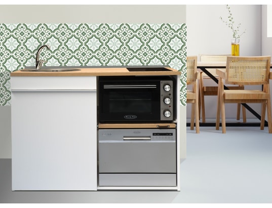 BRANDYBEST Pas Cher - Trio120bg-bg-s kitchenette 120 cm avec domino de ...