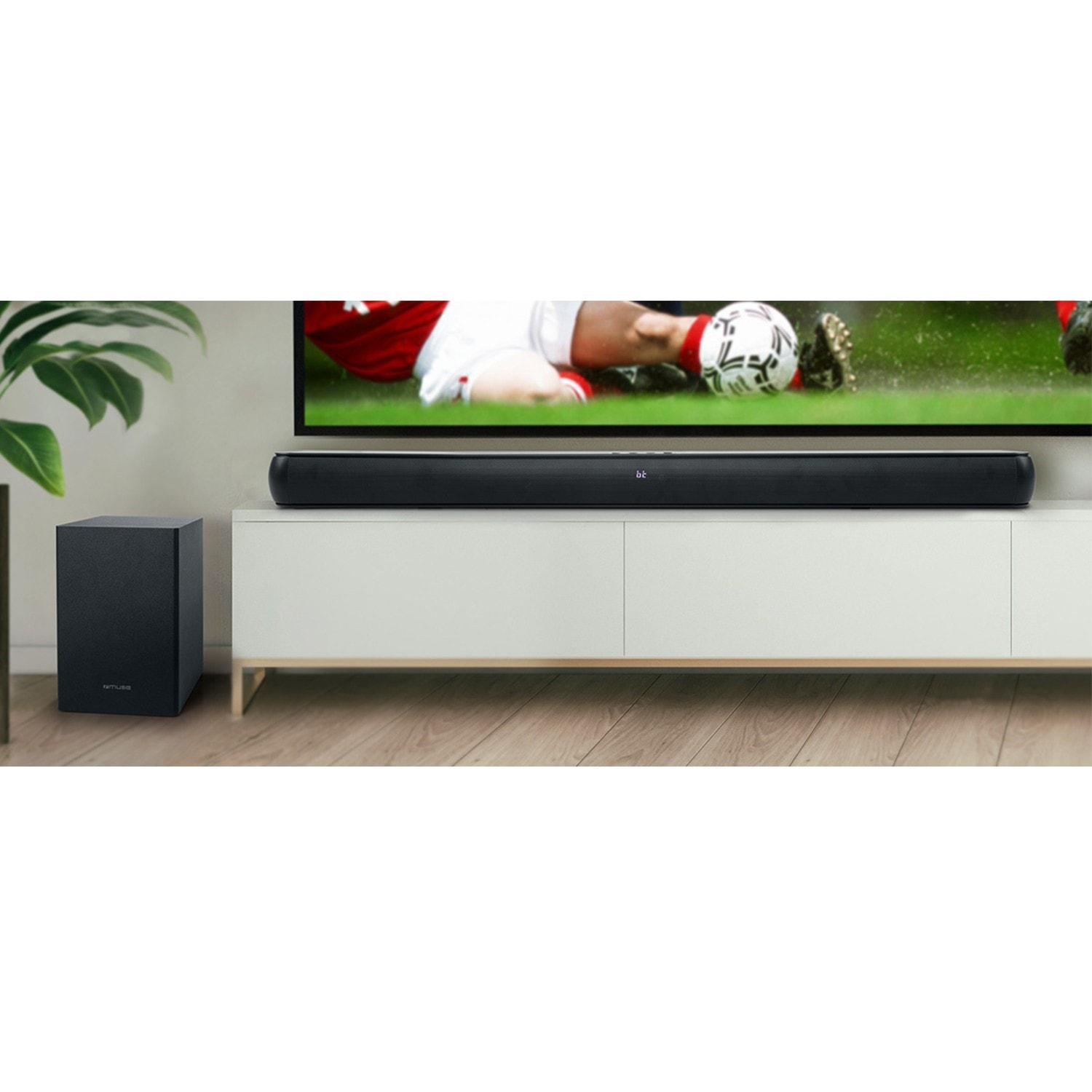 Barre de son muse m-1850sbt 2.1 avec subwoofer sans fil - 200 watts ...