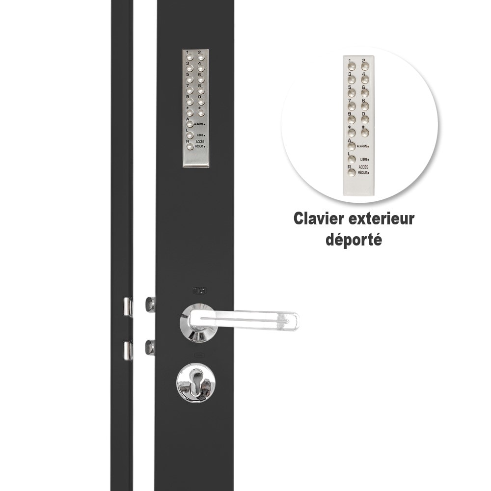 Serrure de porte a code electrique bandom 300 3 points couleur - noir ...