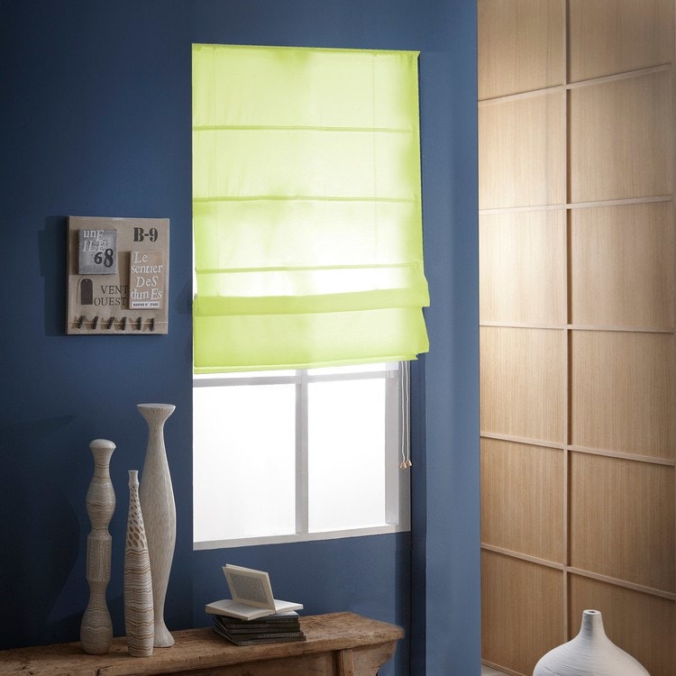 Store bateau voilage 100% polyester uni à visser BOAT MADECOSTORE Pas ...