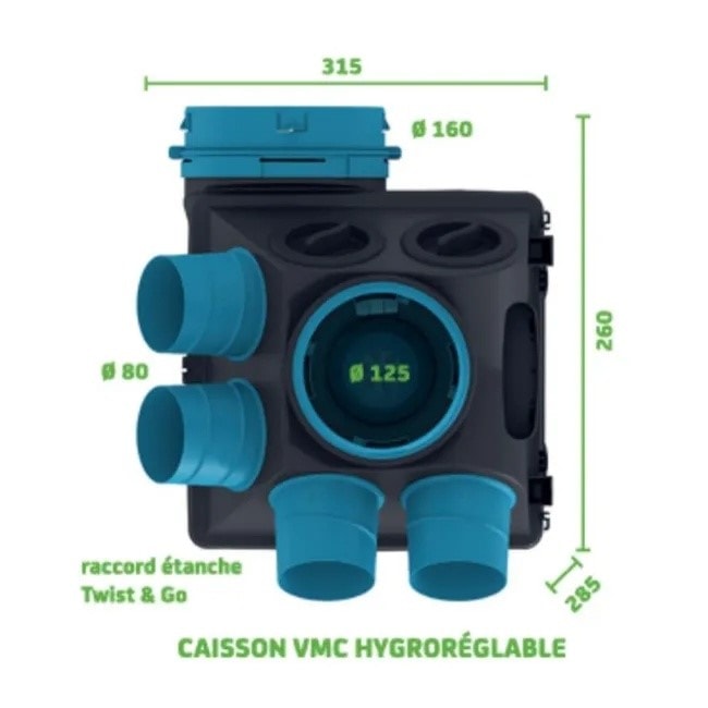 Kit vmc simple flux hygroréglable gauli classique SAUTER