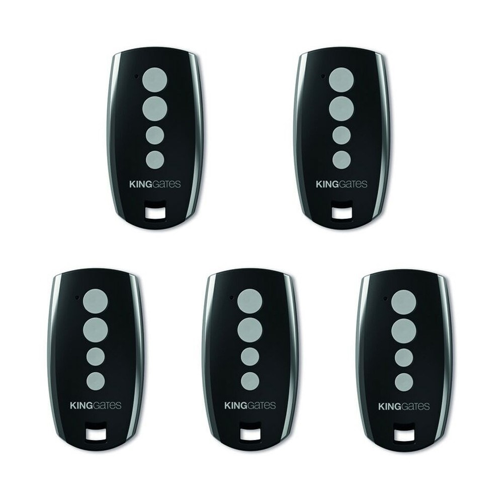 Pack 5 télécommandes portail emetteur radio king-gates stylo 4 noire ...