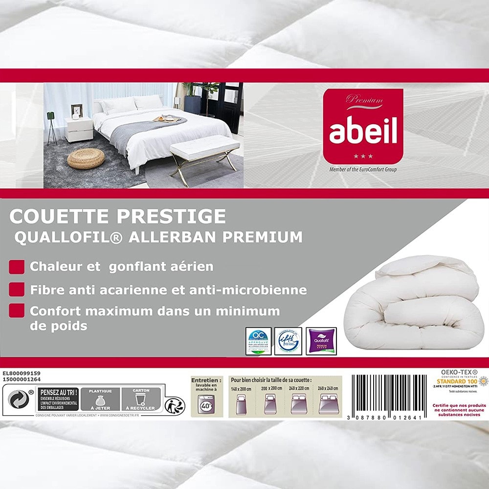 Couette de lit chaude pour l'hiver coton haut de gamme 350g blanc abeil ...