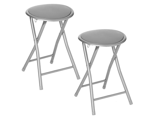 Lot de 2 tabourets pliants en pvc - gris FIVE SIMPLY SMART Pas Cher ...