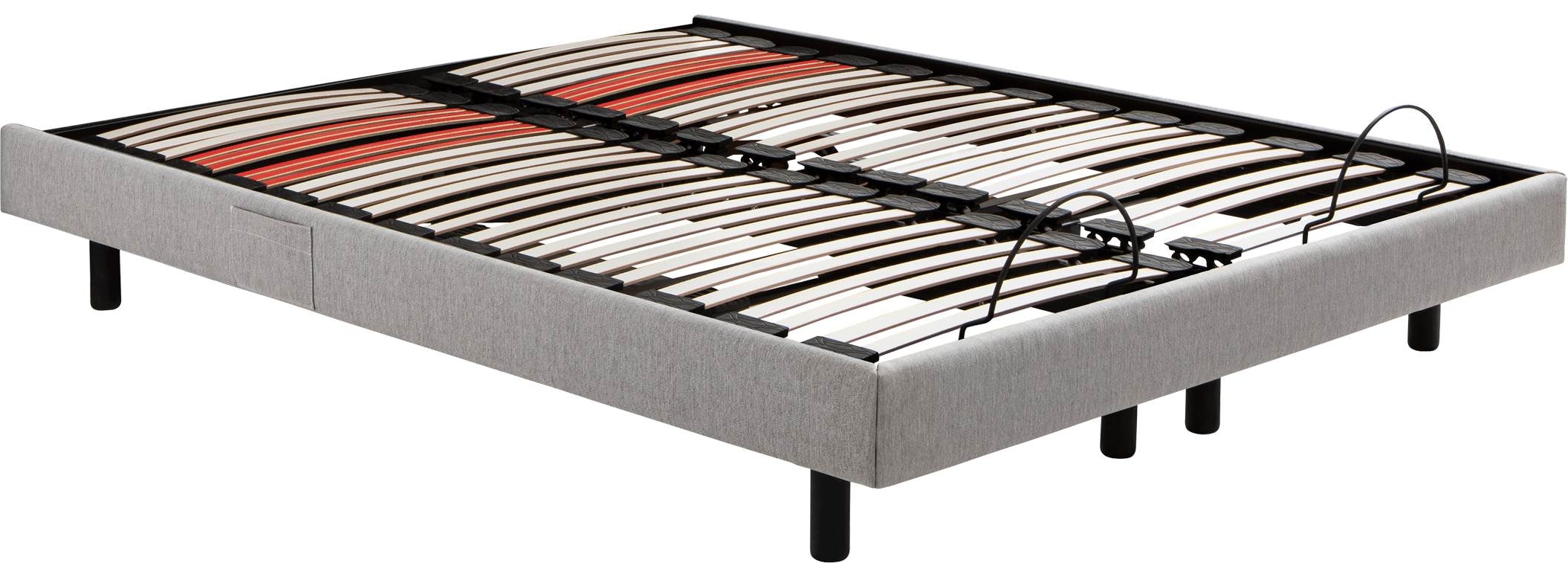 Sommier Electrique 2 x 80 x 200 EPEDA Horizon Relax 1620D gris clair ...