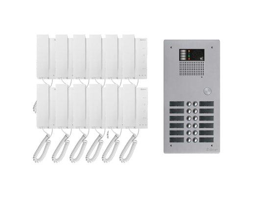 Kit interphone audio collectif bus 2 fils g2p 12 appels - gkag2p/212 ...