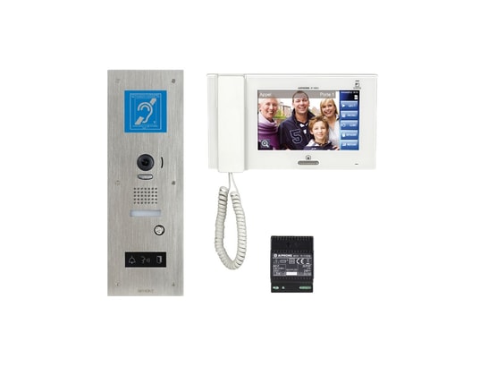Kit vidéo accessibilité avec platine inox encastrée AIPHONE Pas Cher ...